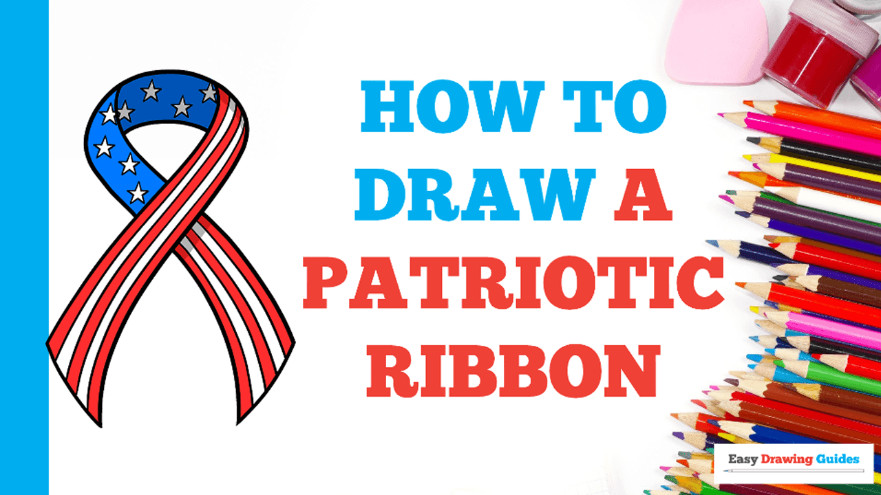 how to draw red ribbon