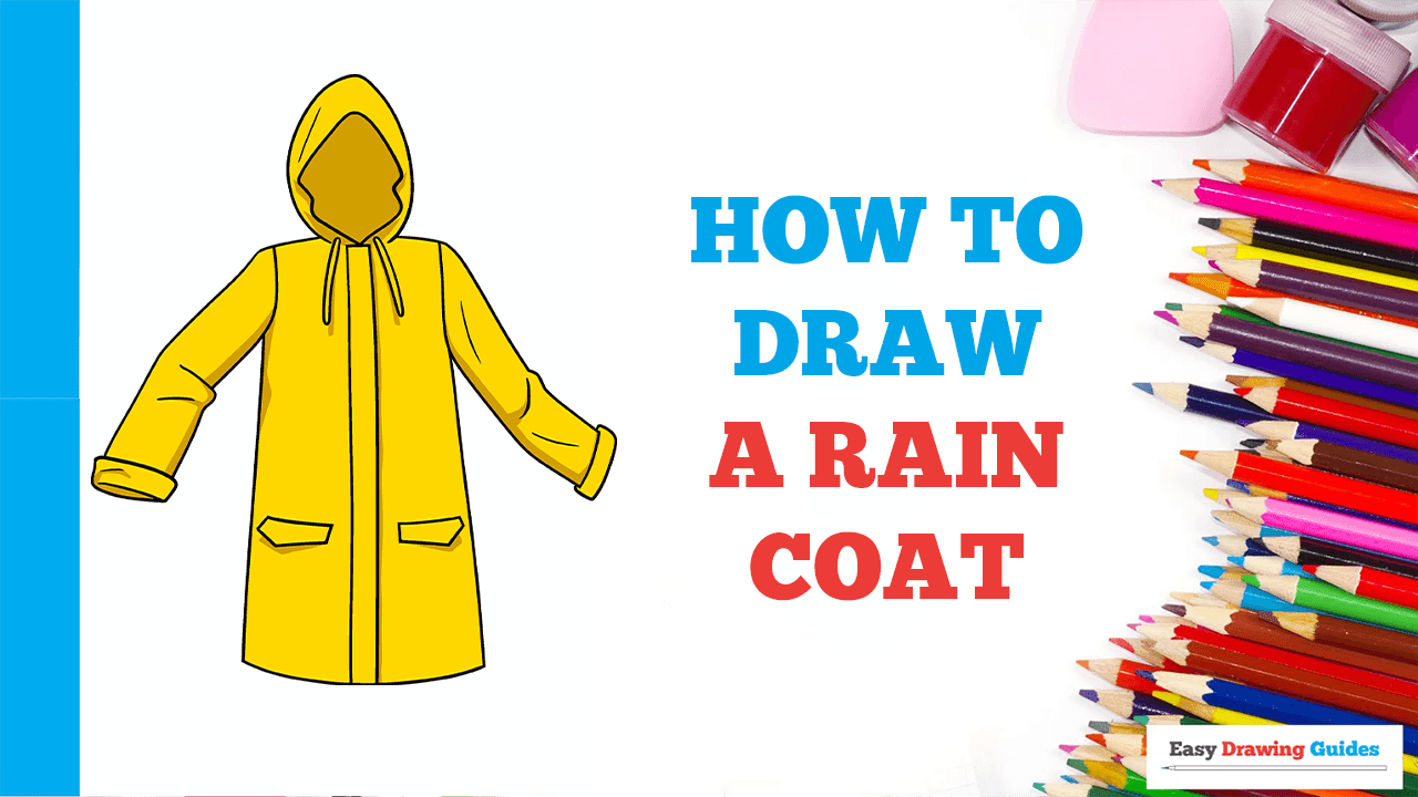 how to draw a rain jacket