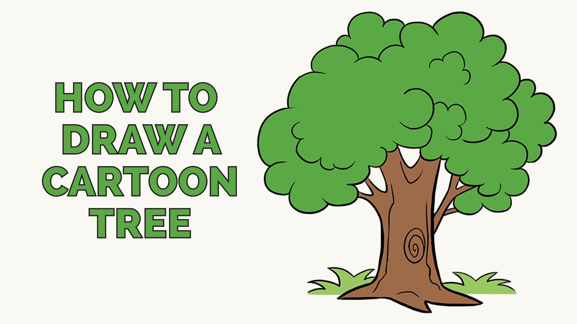 how to draw grass and trees step by step