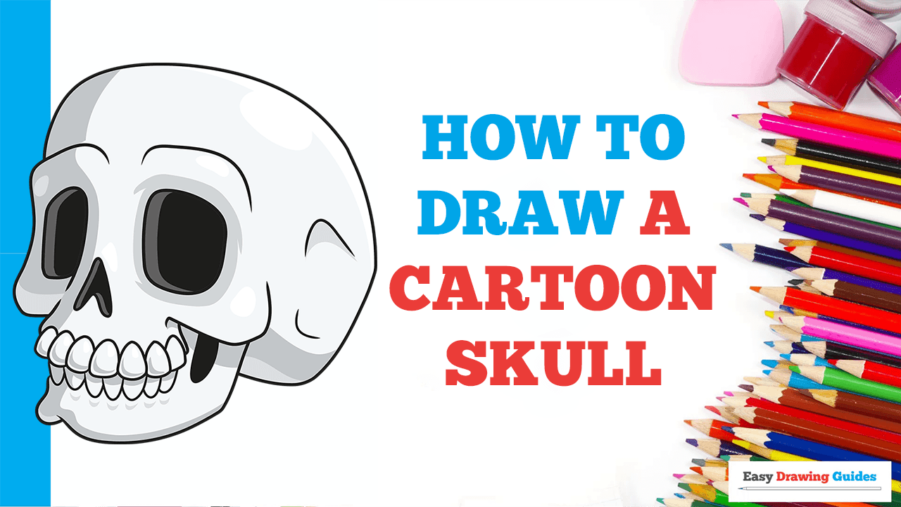 how to draw a animated skull
