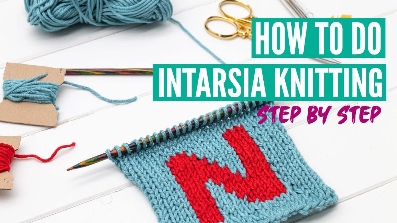 Intarsia Knitting Patterns Intarsia Tiles Scarf Knitting Pattern