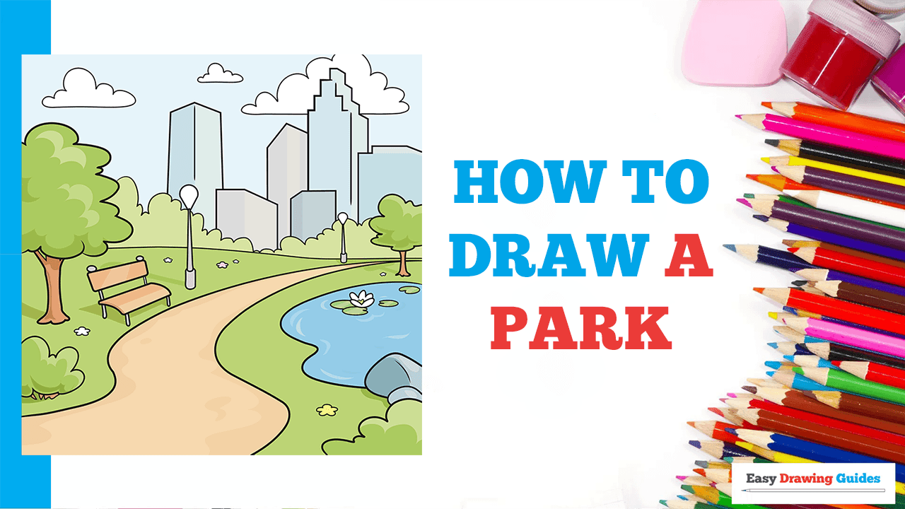 how to draw easy park