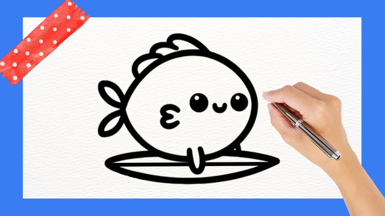 how to draw cartoon fish easy