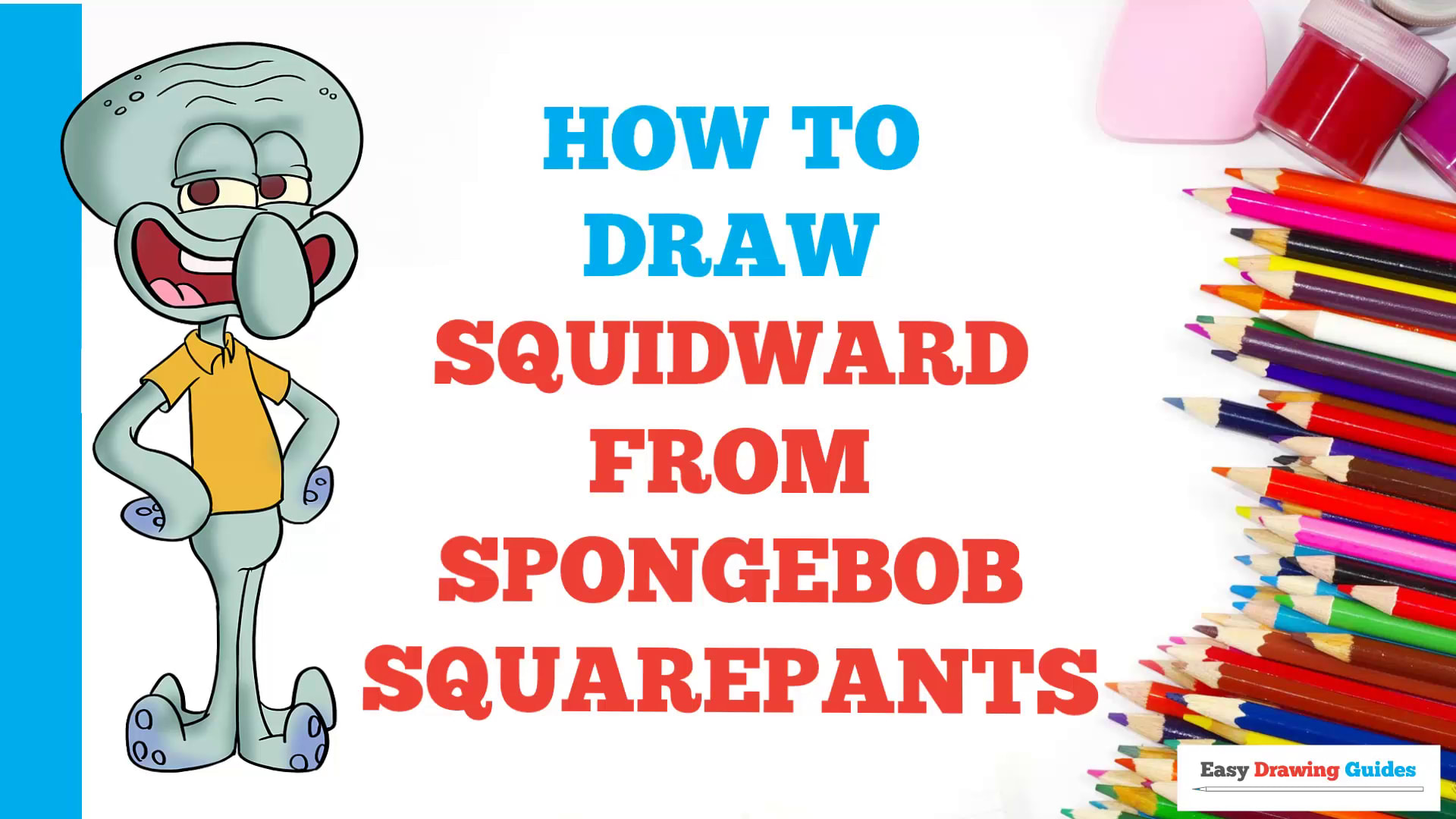 how to draw squidward