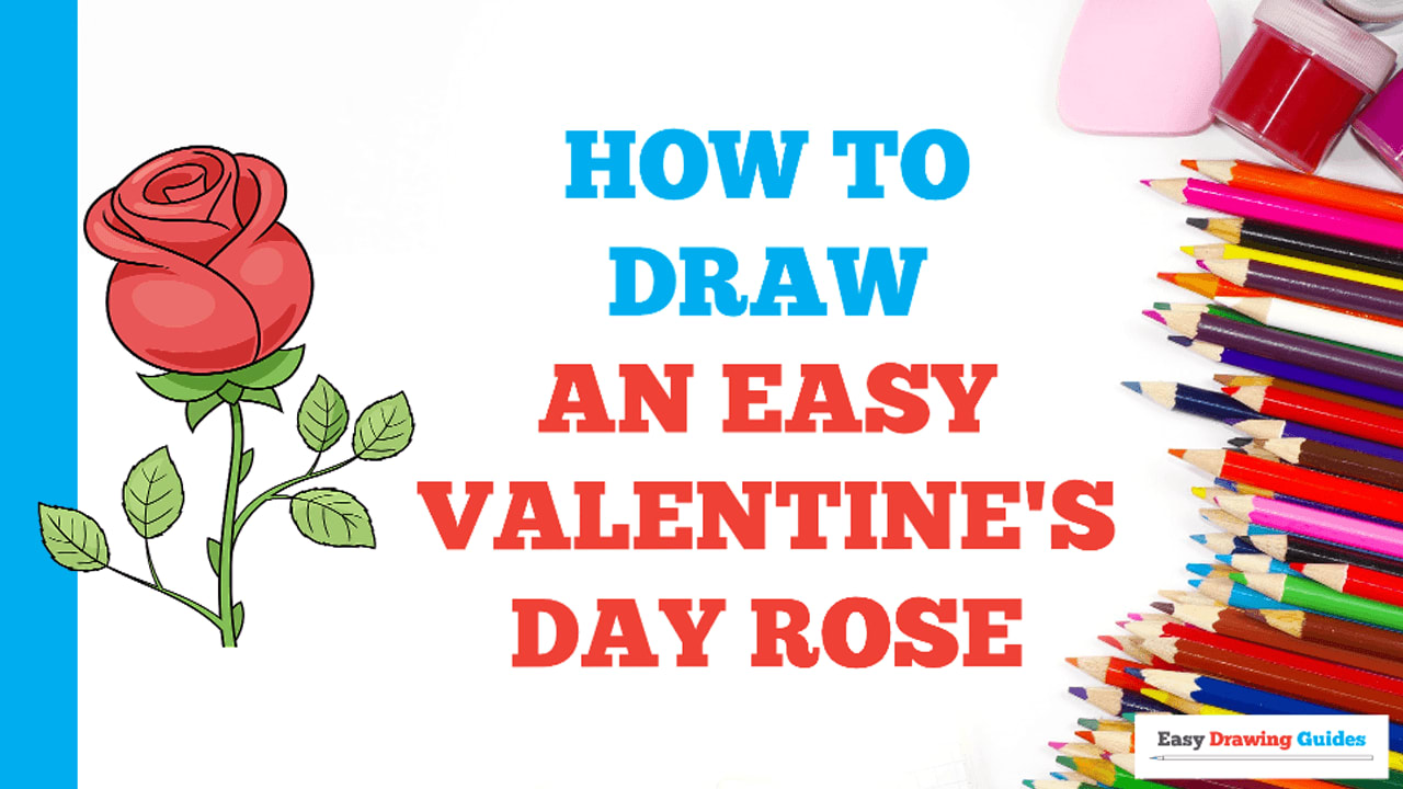 how to draw a valentine rose step by step