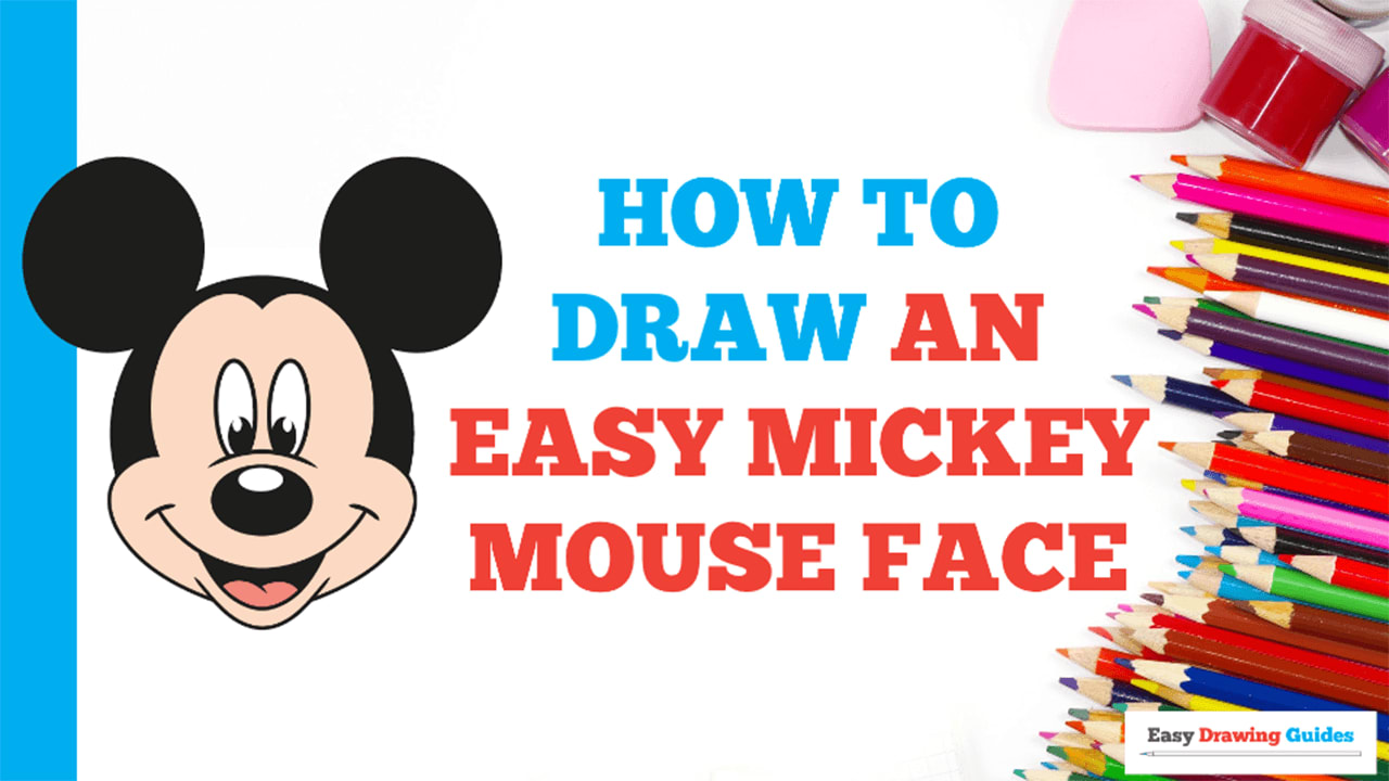 how to draw a face of mickey mouse