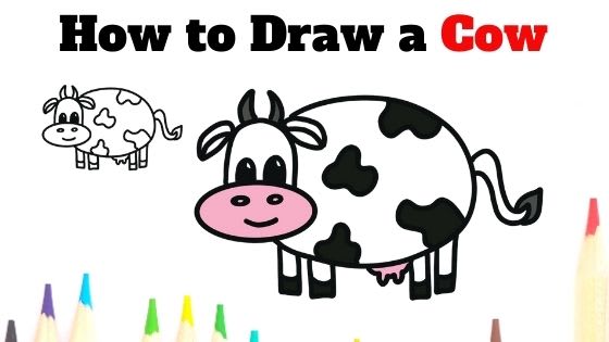 cow drawing easy method