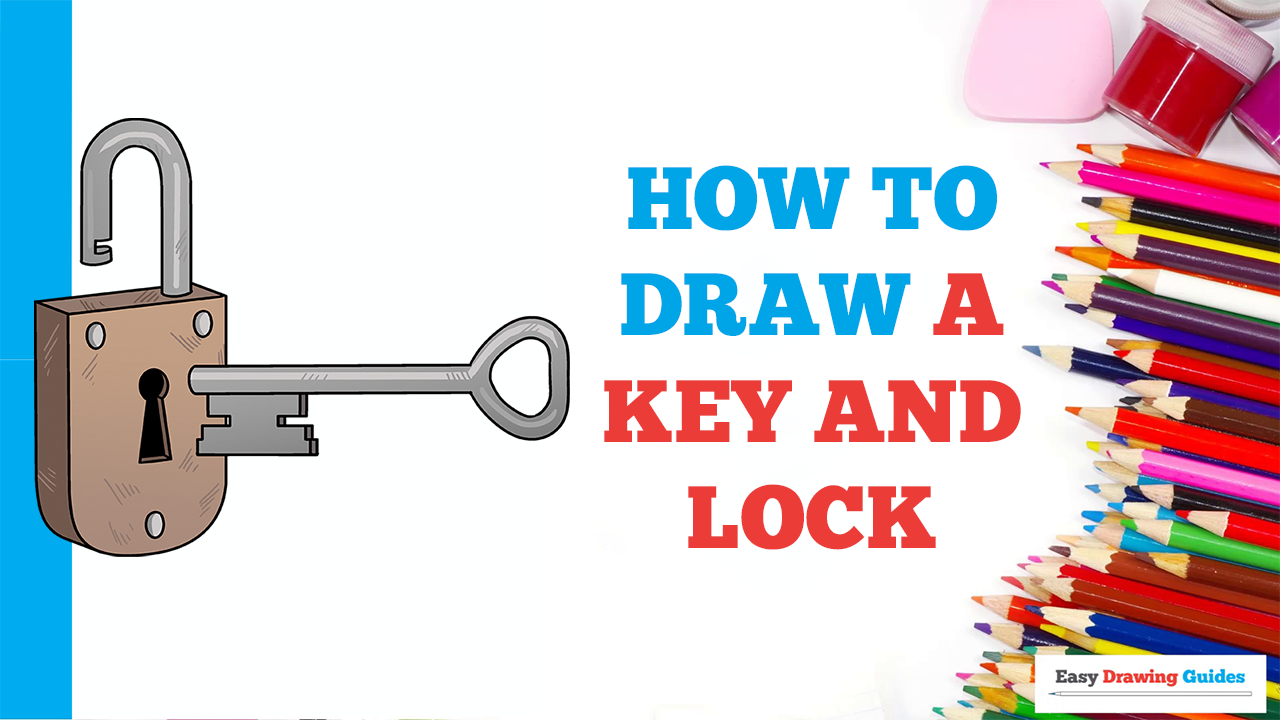 padlock drawing easy