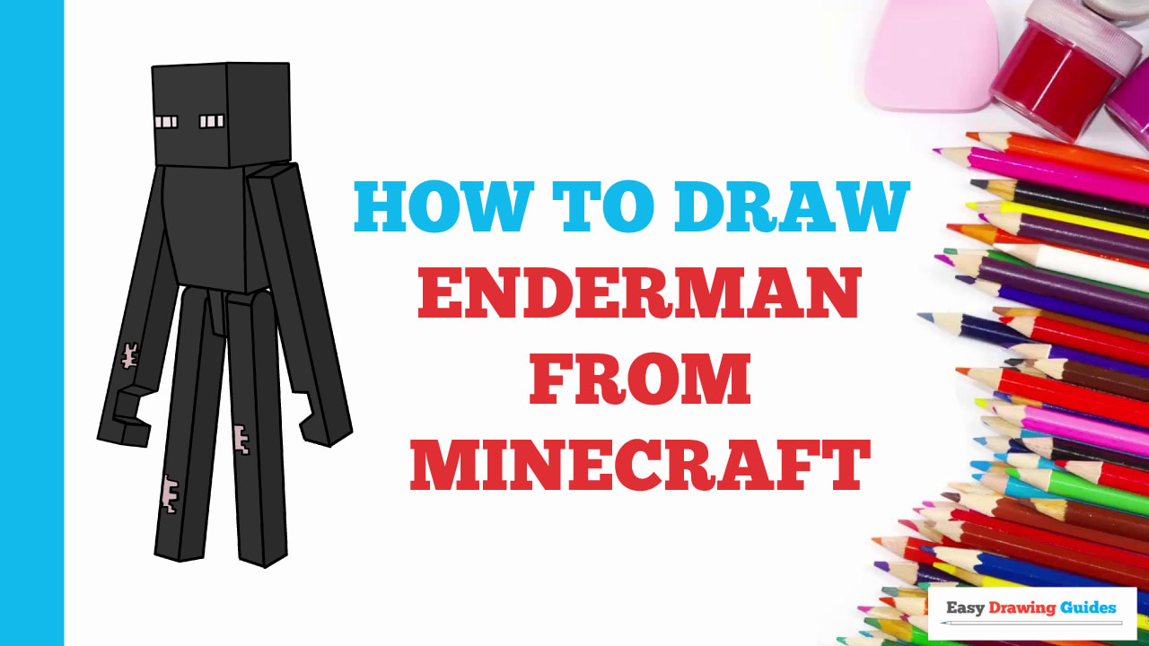 how to draw enderman in minecraft