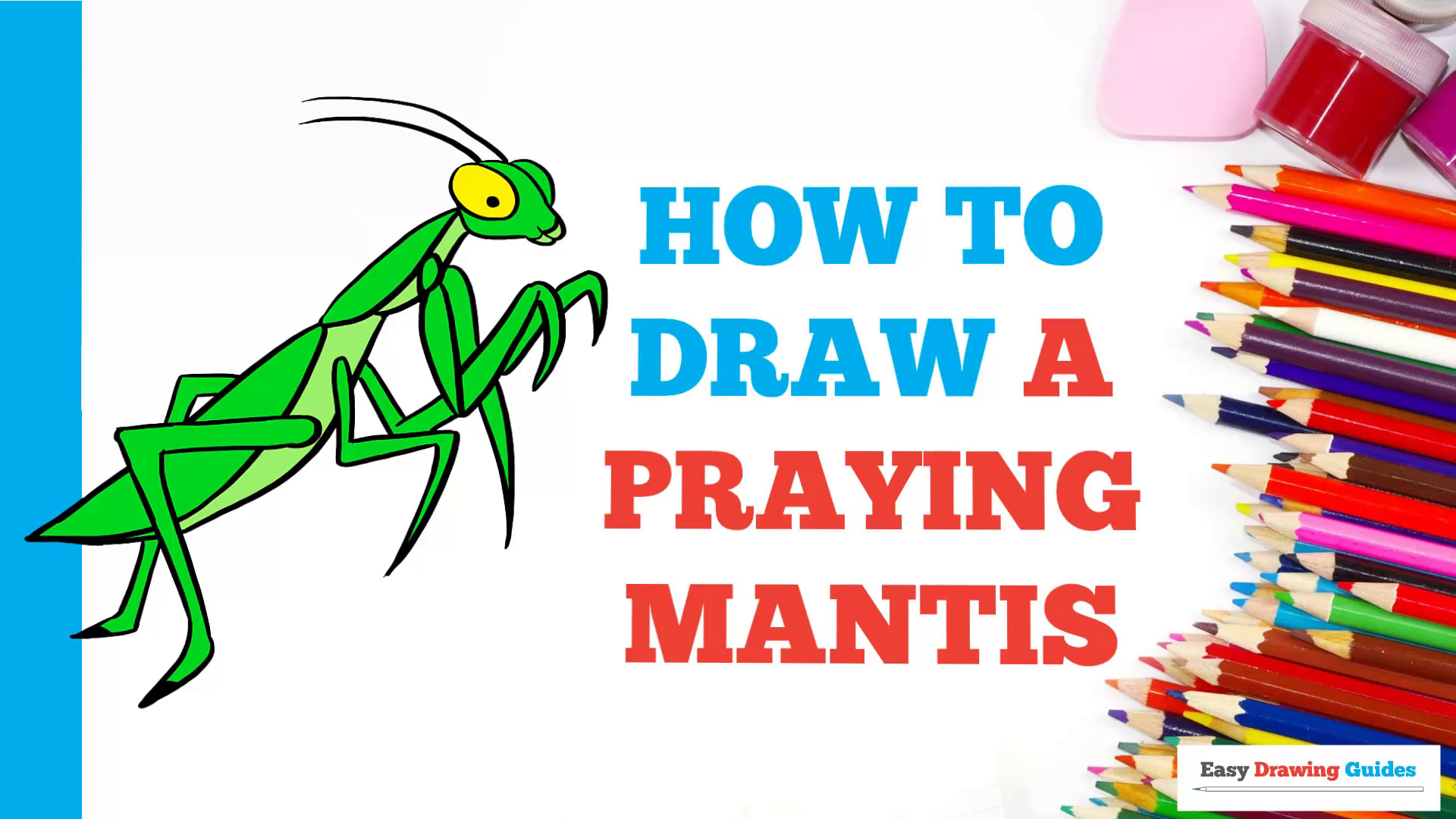praying mantis drawing easy