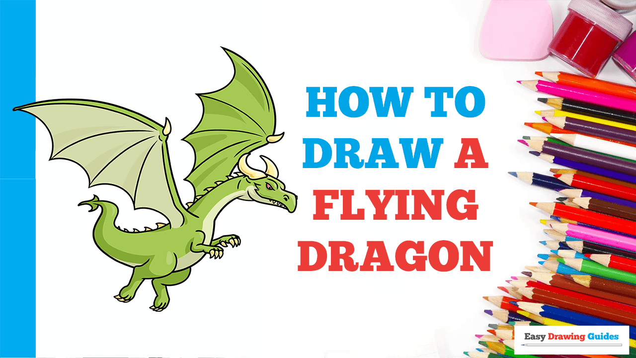 how to draw a dragon flying