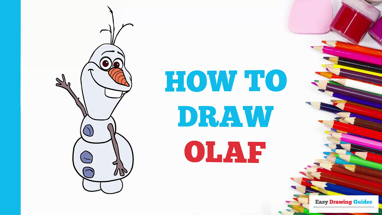 how to draw easy olaf