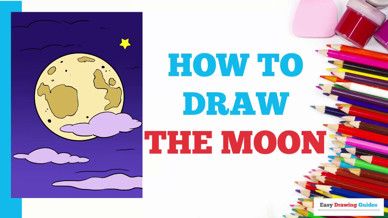 how to draw moon tutorial