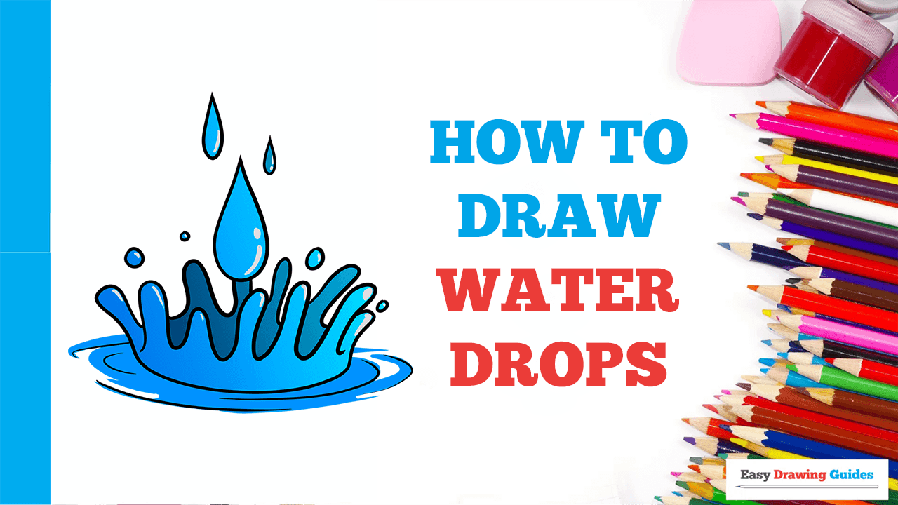 how to draw water falling