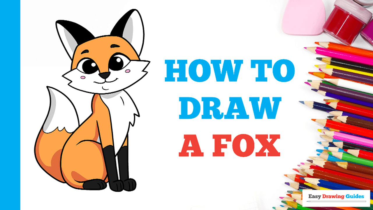 how to draw fox for kid