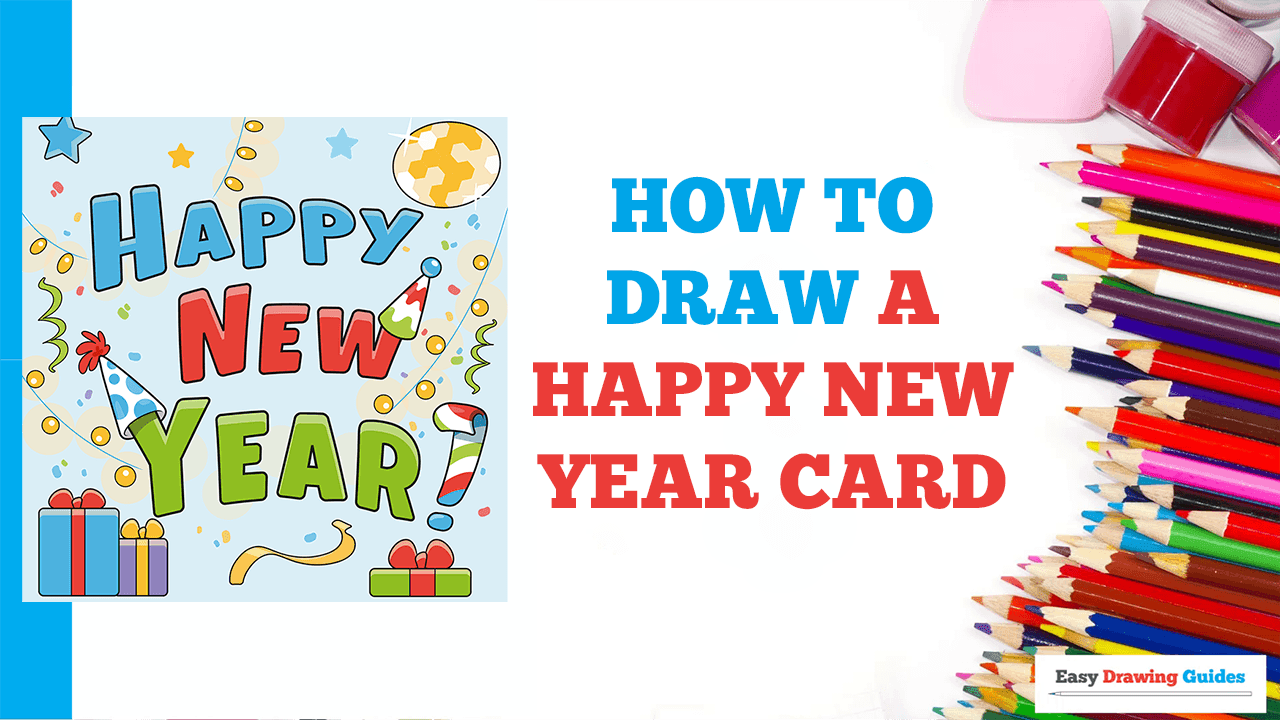 how to draw new year drawings