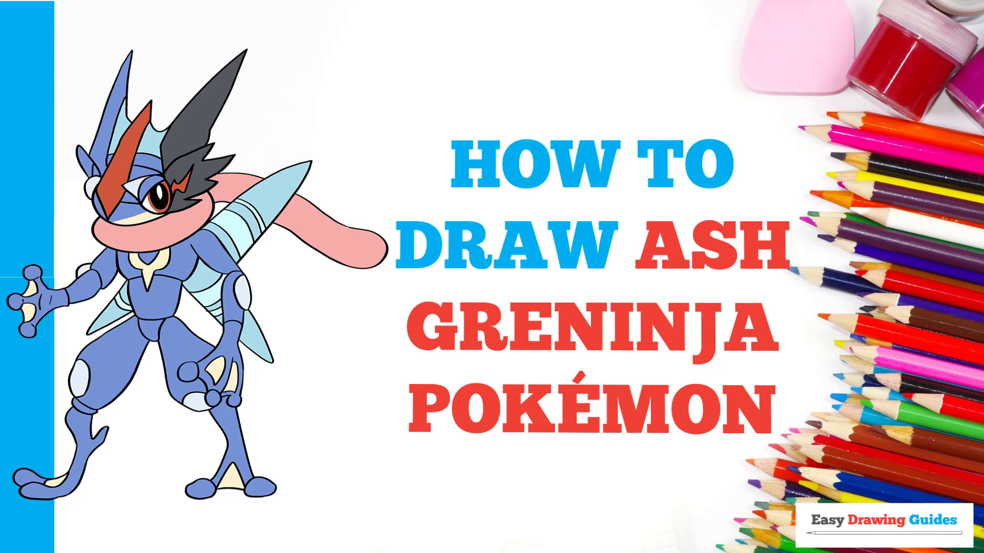 how to draw greninja from detective pikachu