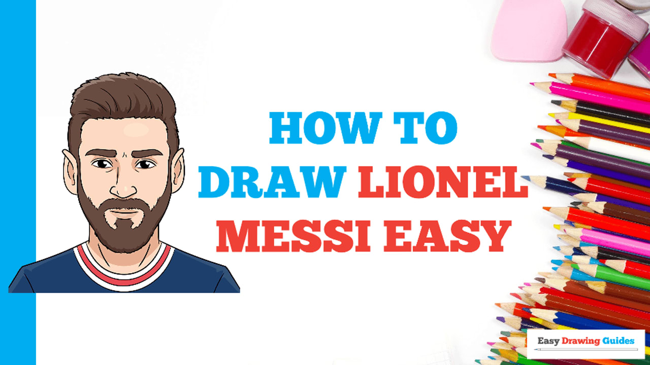 how to draw lionel messi