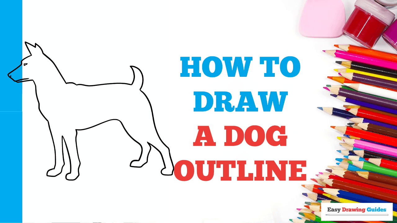 how to draw dog outline