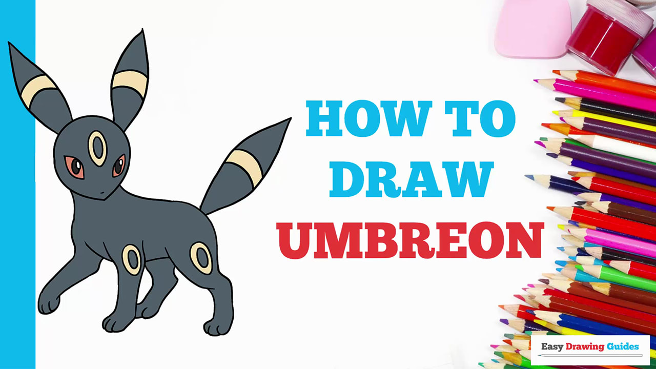 how to draw kawaii umbreon