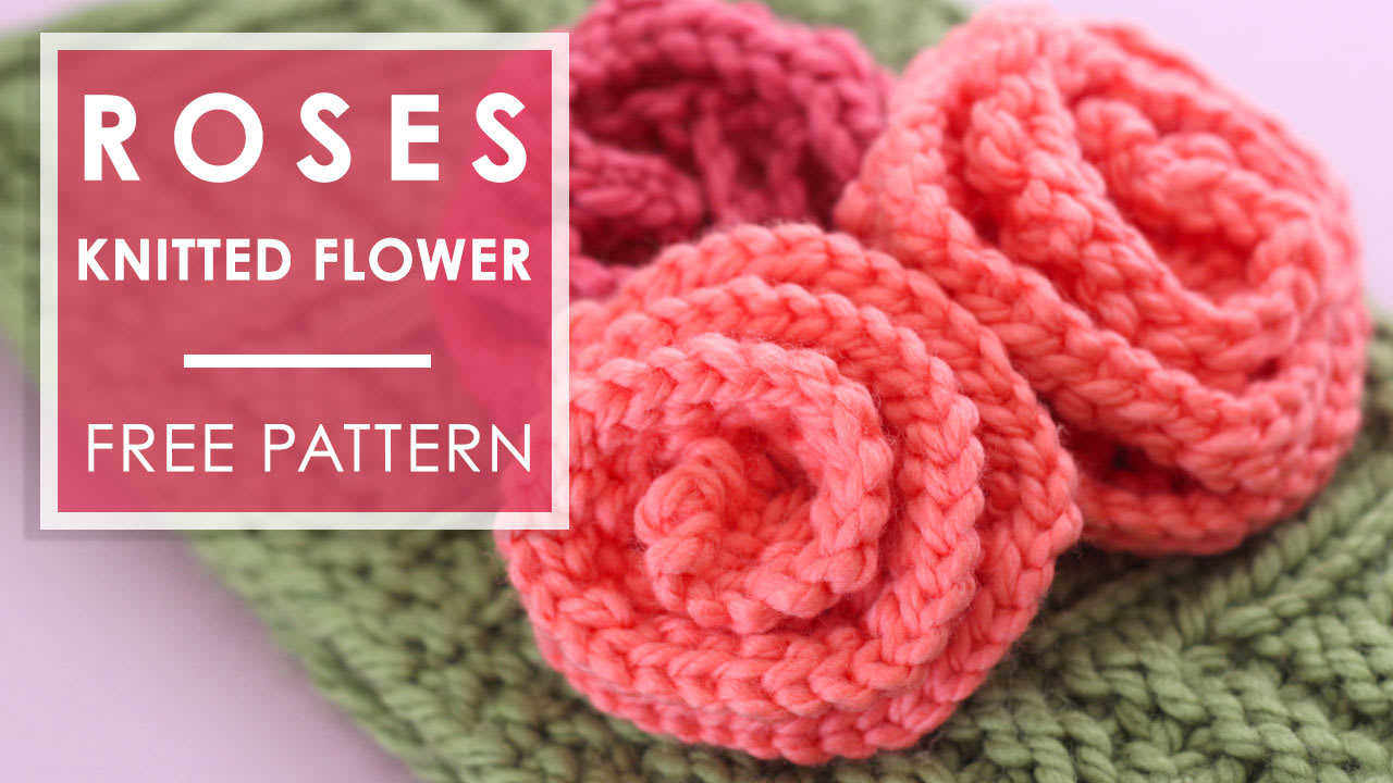Knitting Rose Flower Pattern Studio Knit