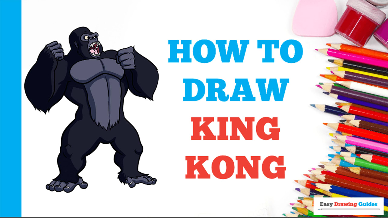 how to draw cartoon king kong