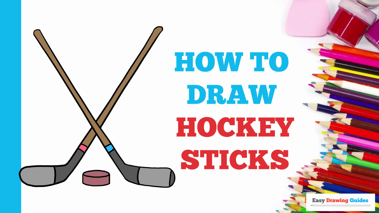 how to draw hockey bat