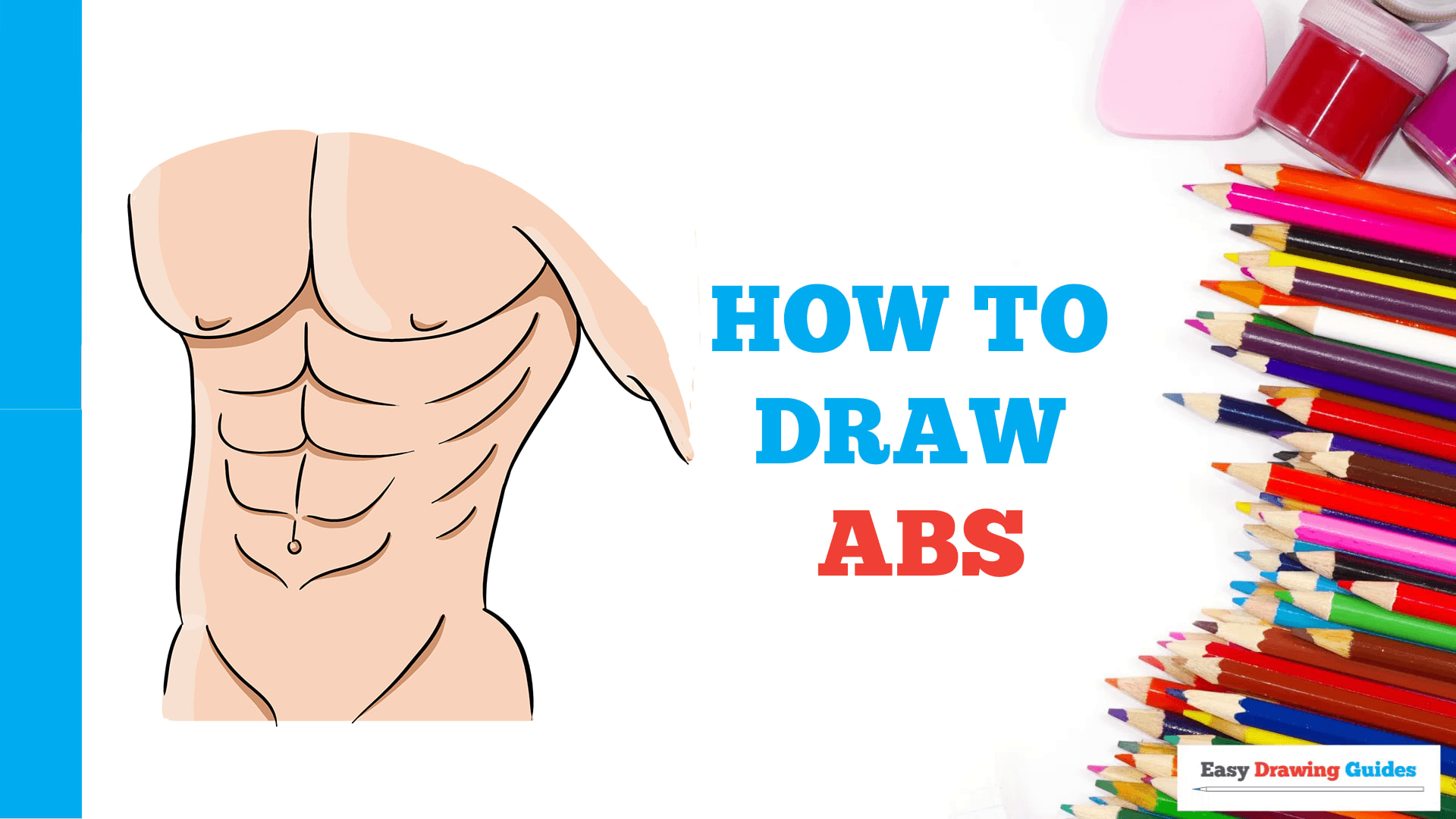 how to draw man abs