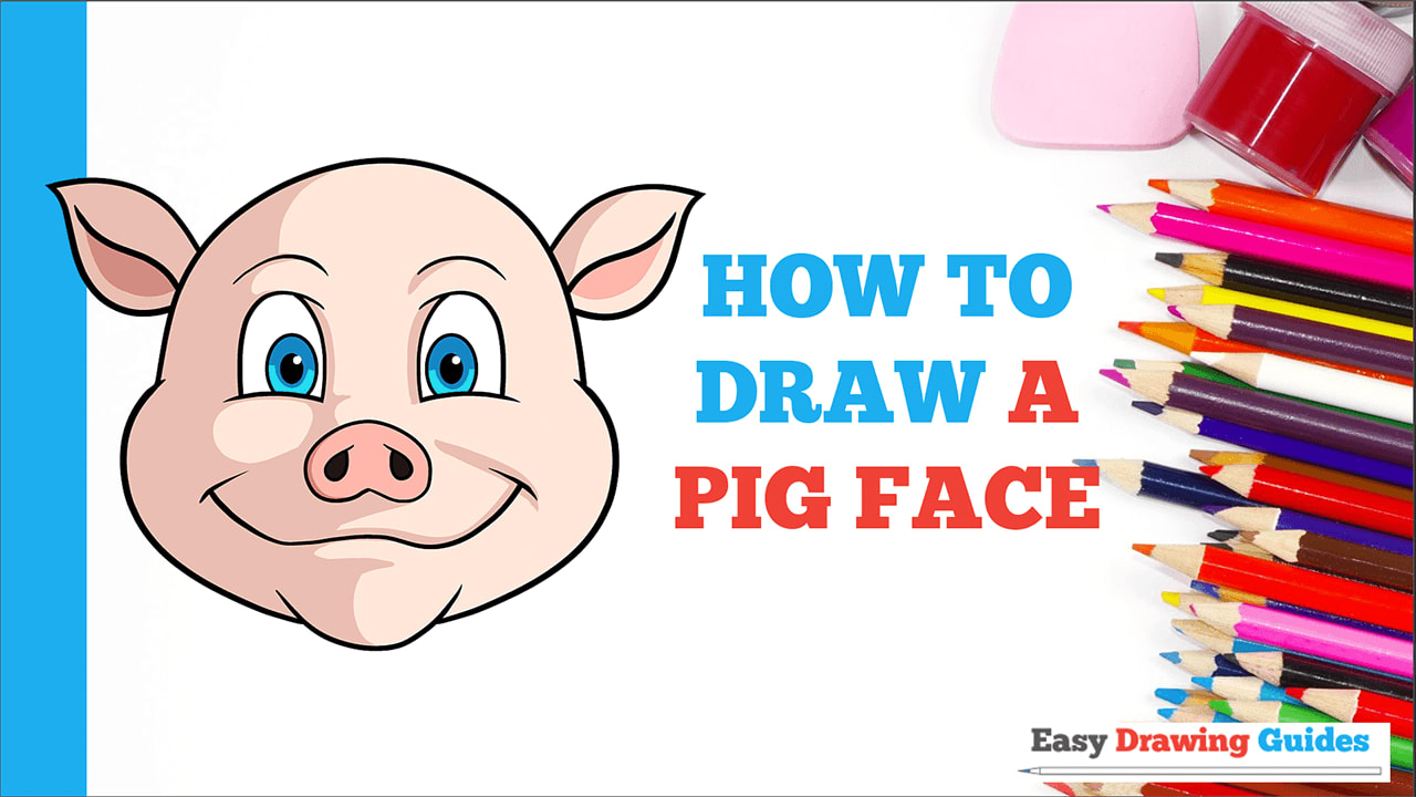 simple pig drawing face