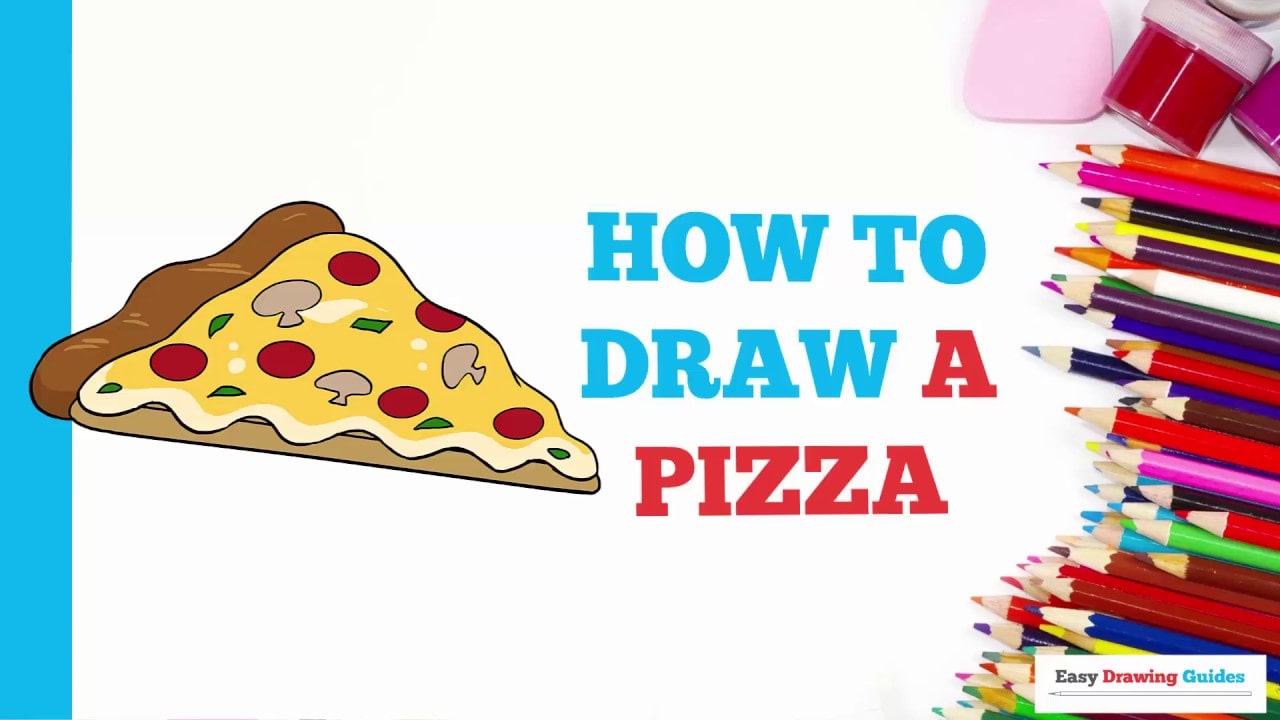 pizza slice drawing easy