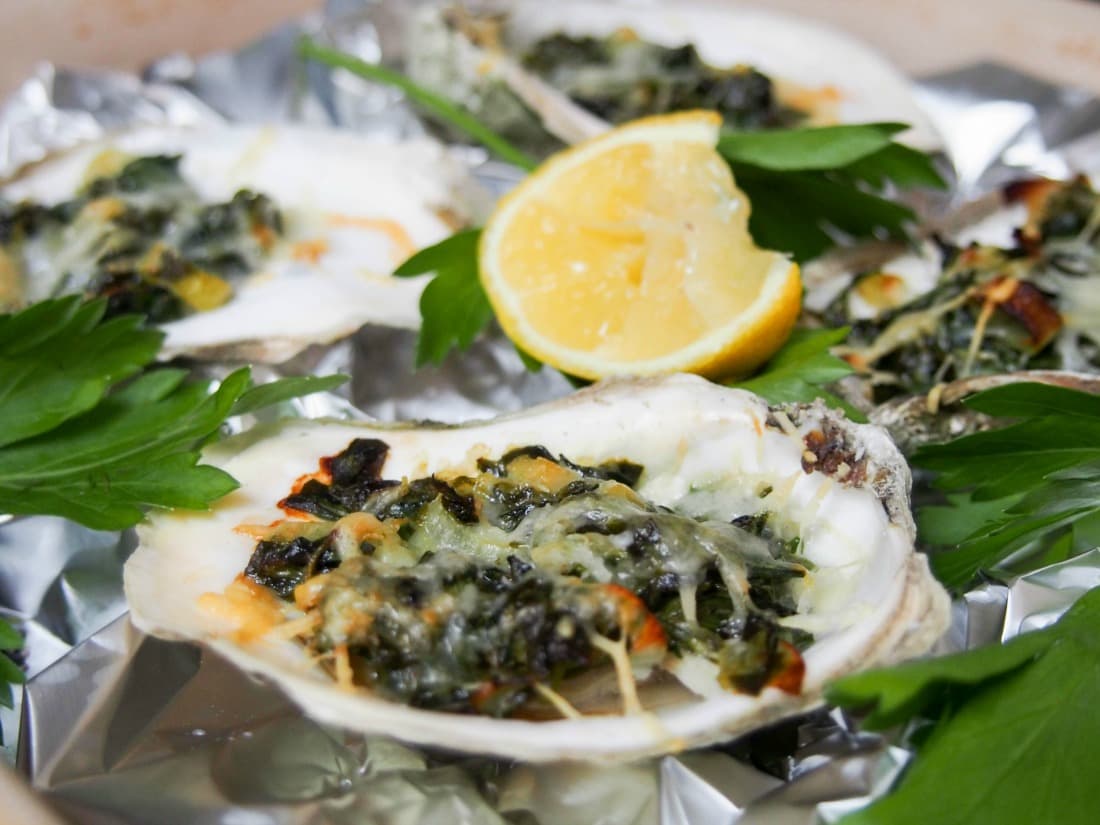 how to cook oysters spinach