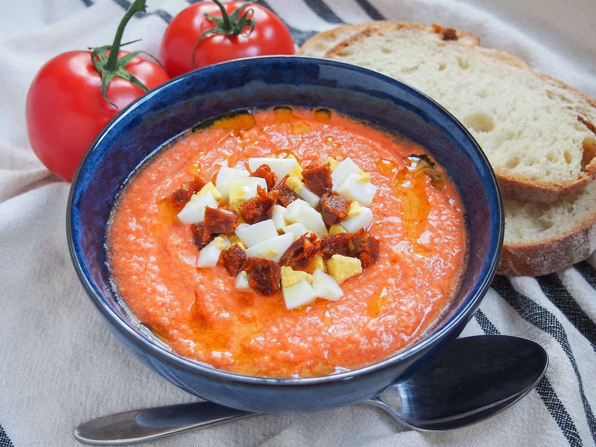 spanish cold soup with bread