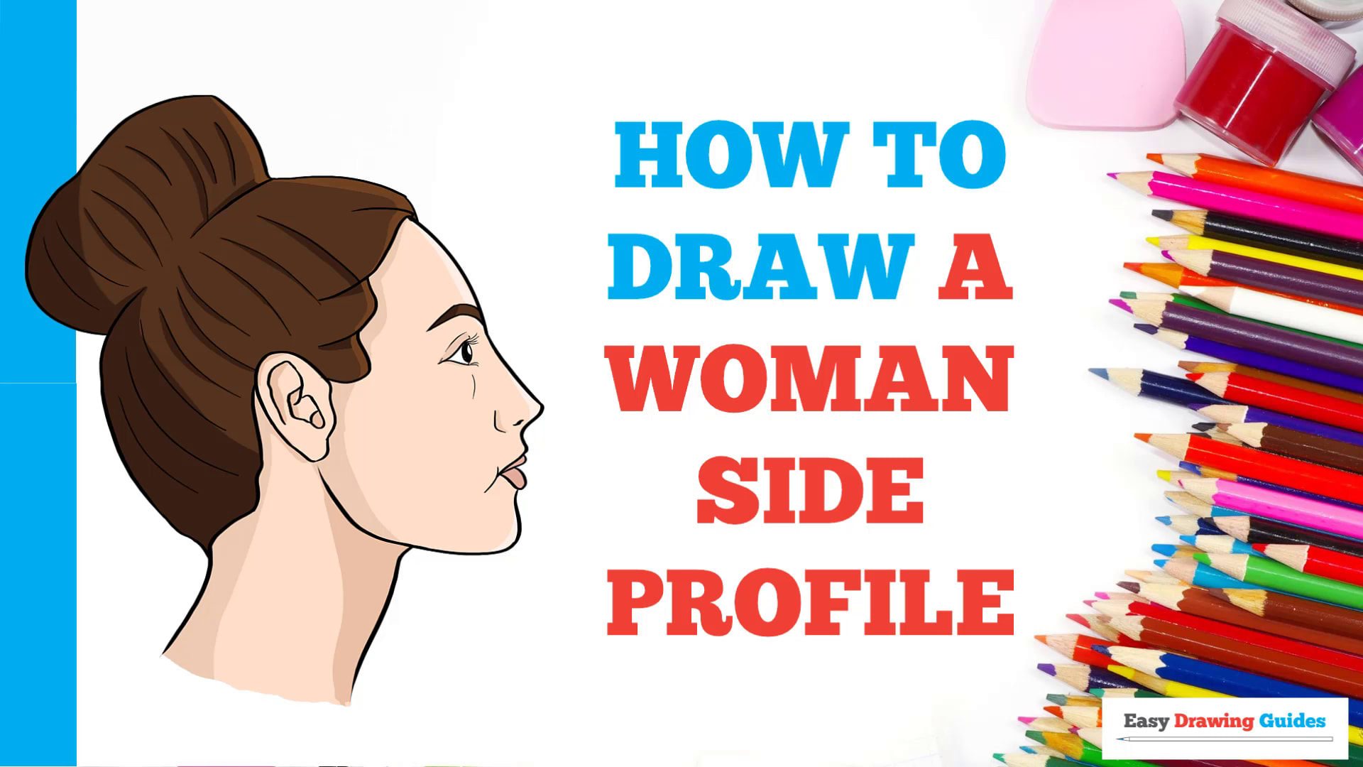 how to draw the female profile
