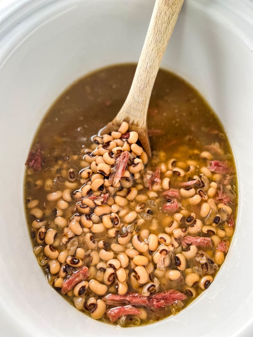 how to cook black eyed beans in crock pot