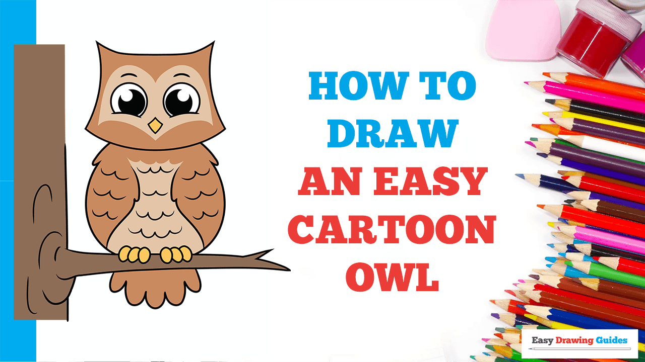 how to draw an owl cartoon
