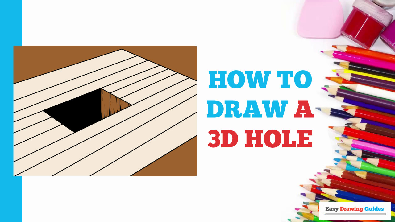 how to draw a 3d hole