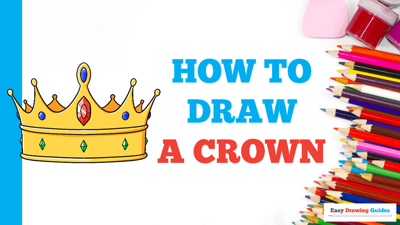 how to draw easy crown