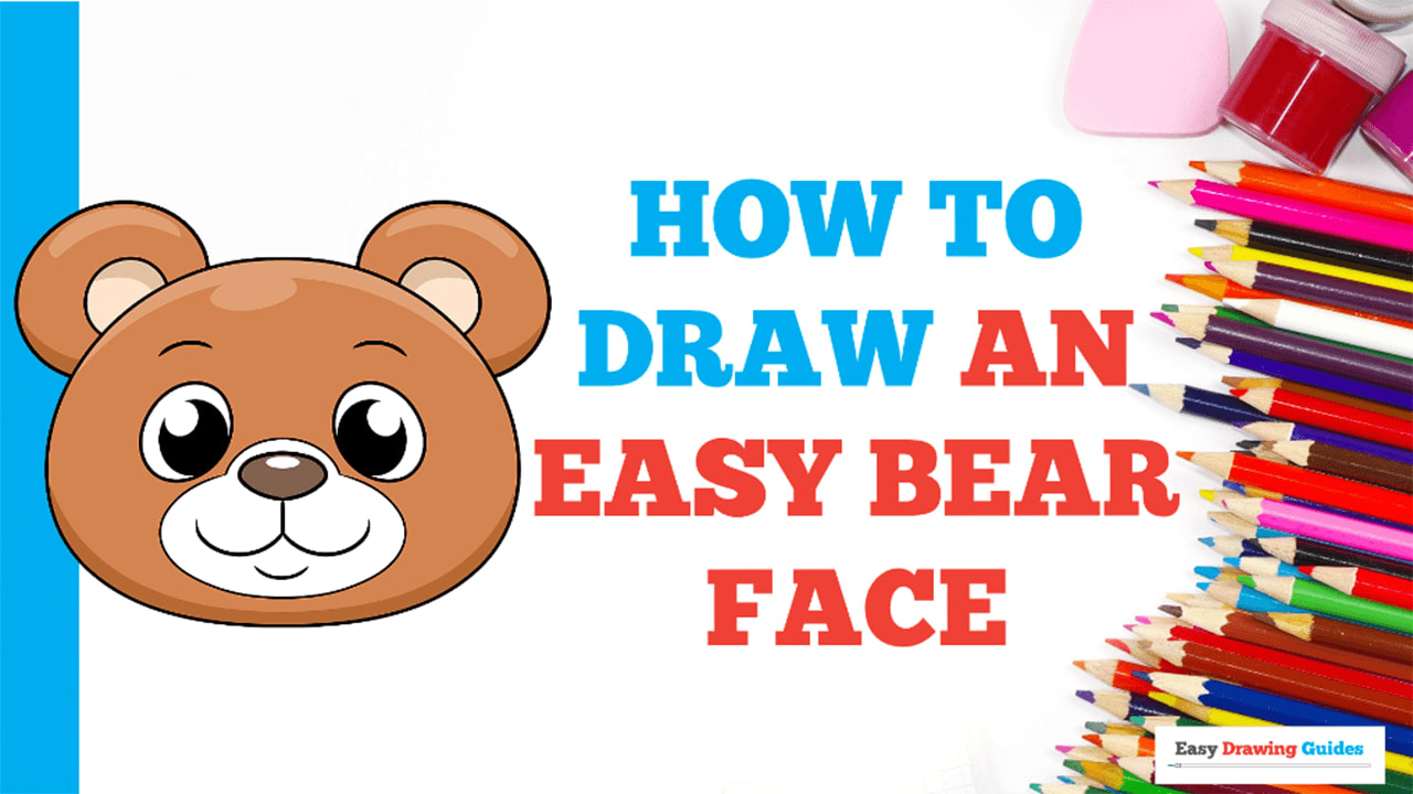 how to draw a bear head easy