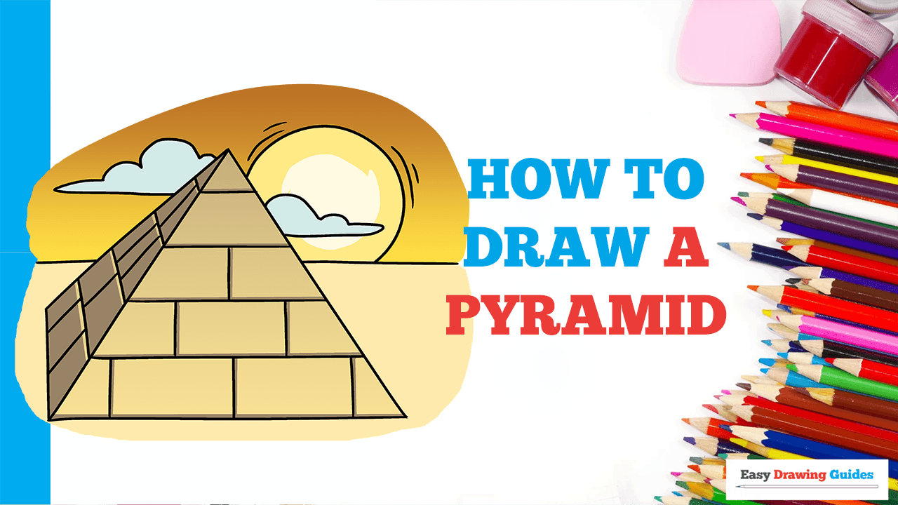 pyramid shape drawing easy