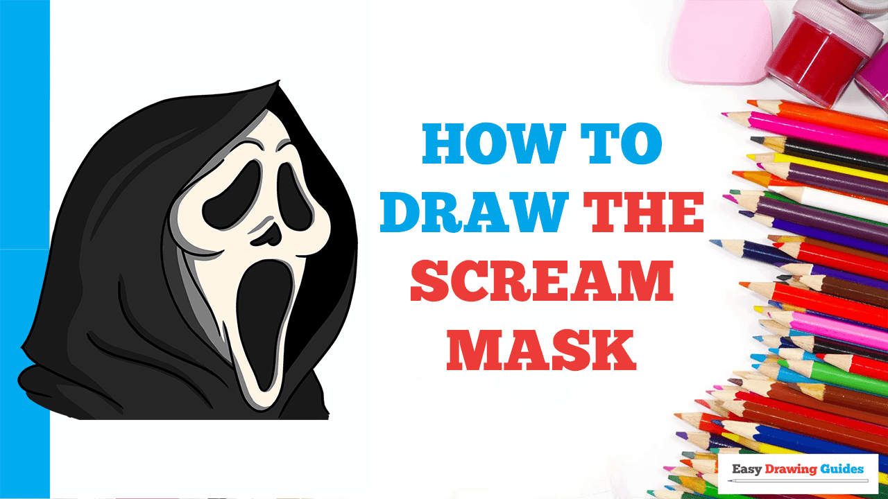 scream mask drawing tutorial