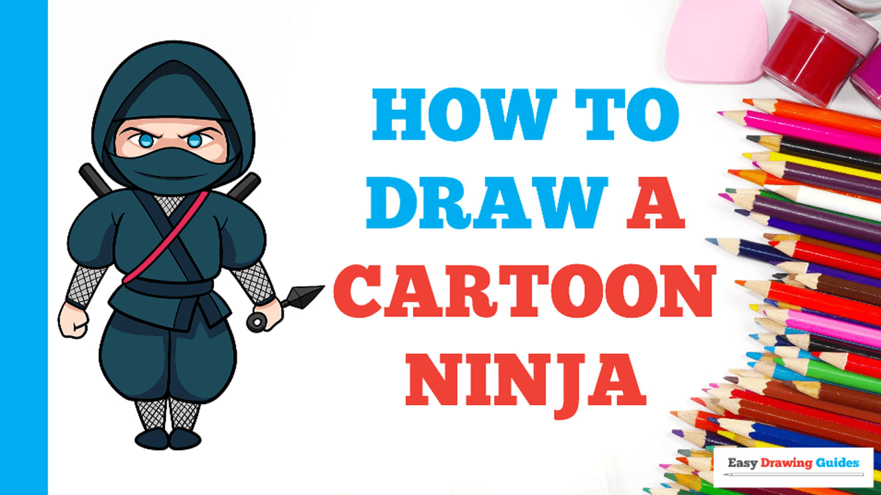 how to draw a cartoon ninja easy