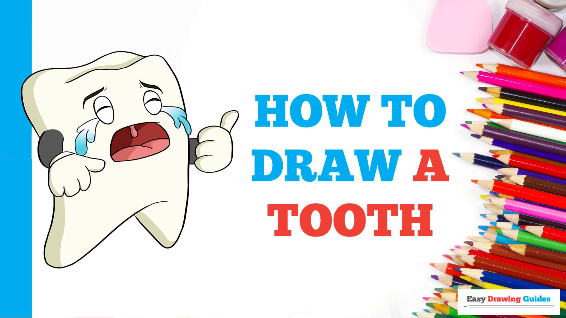 how to draw cartoon teeth