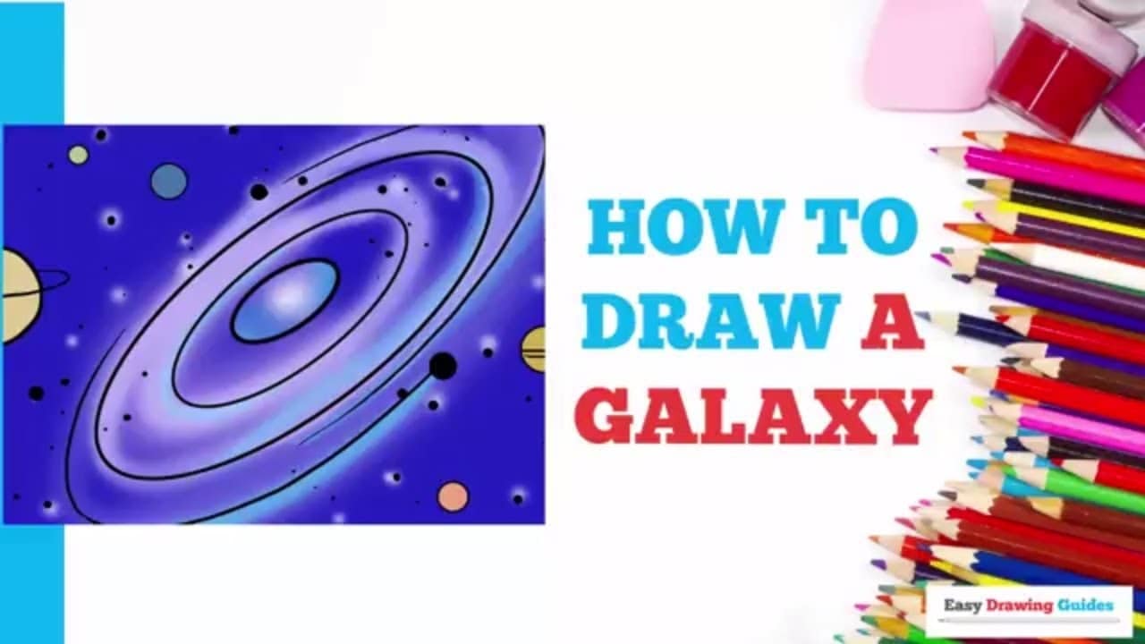 how to draw galaxy easy