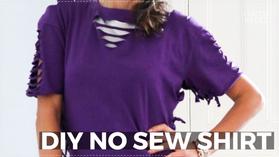 Easy Diy Shirt Cutting Ideas 20 DIY T Shirt Cutting Ideas With No Sew