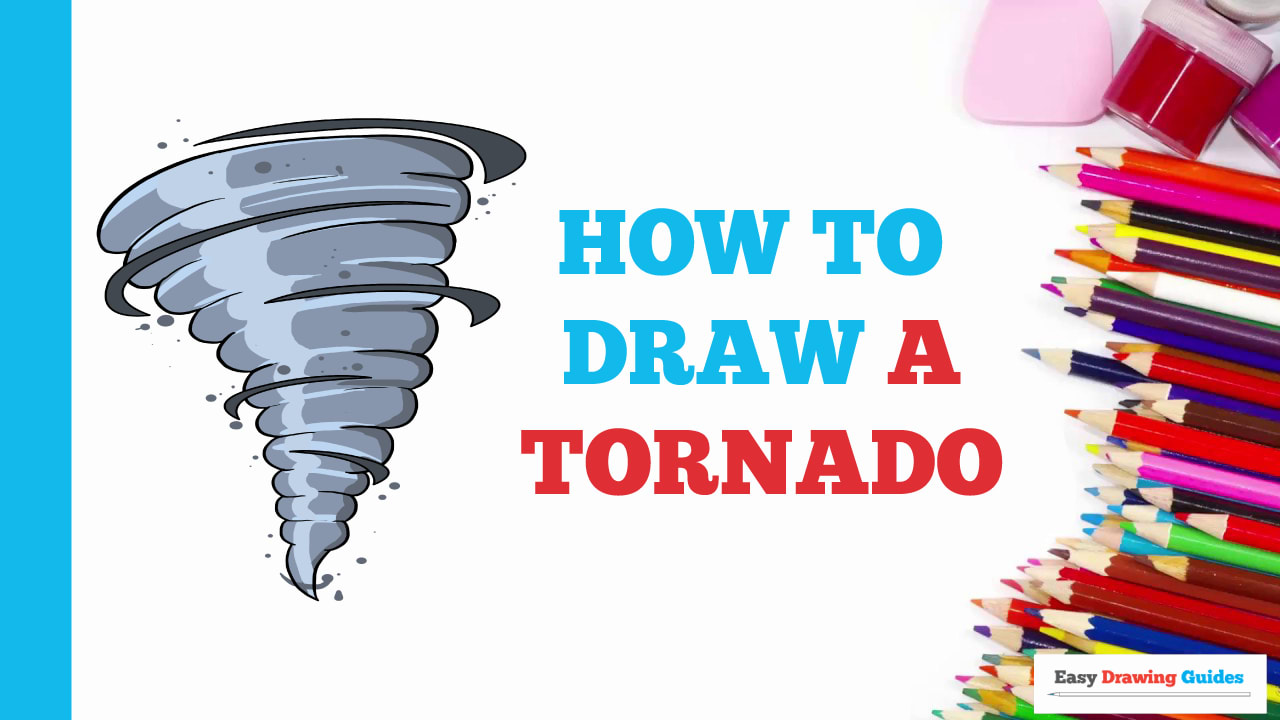 how to draw cartoon tornado