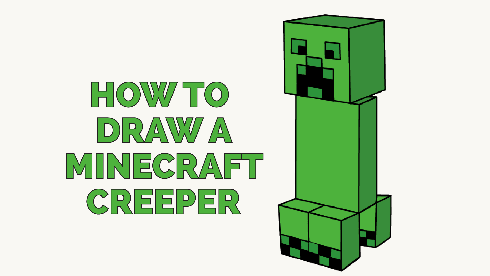 how to draw creeper from minecraft