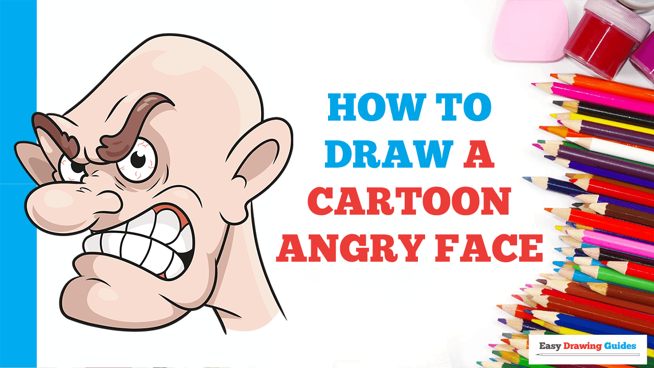 how to draw a angry face