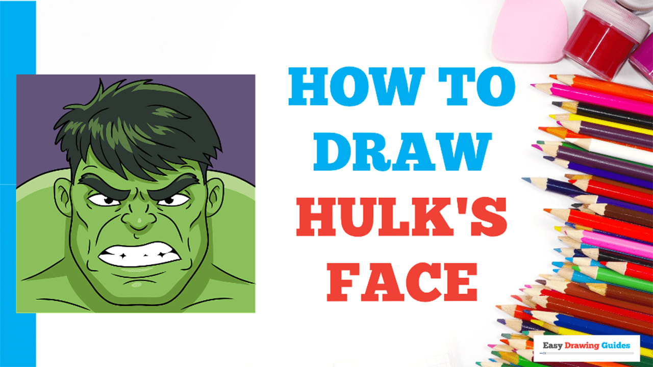 how to draw hulk head