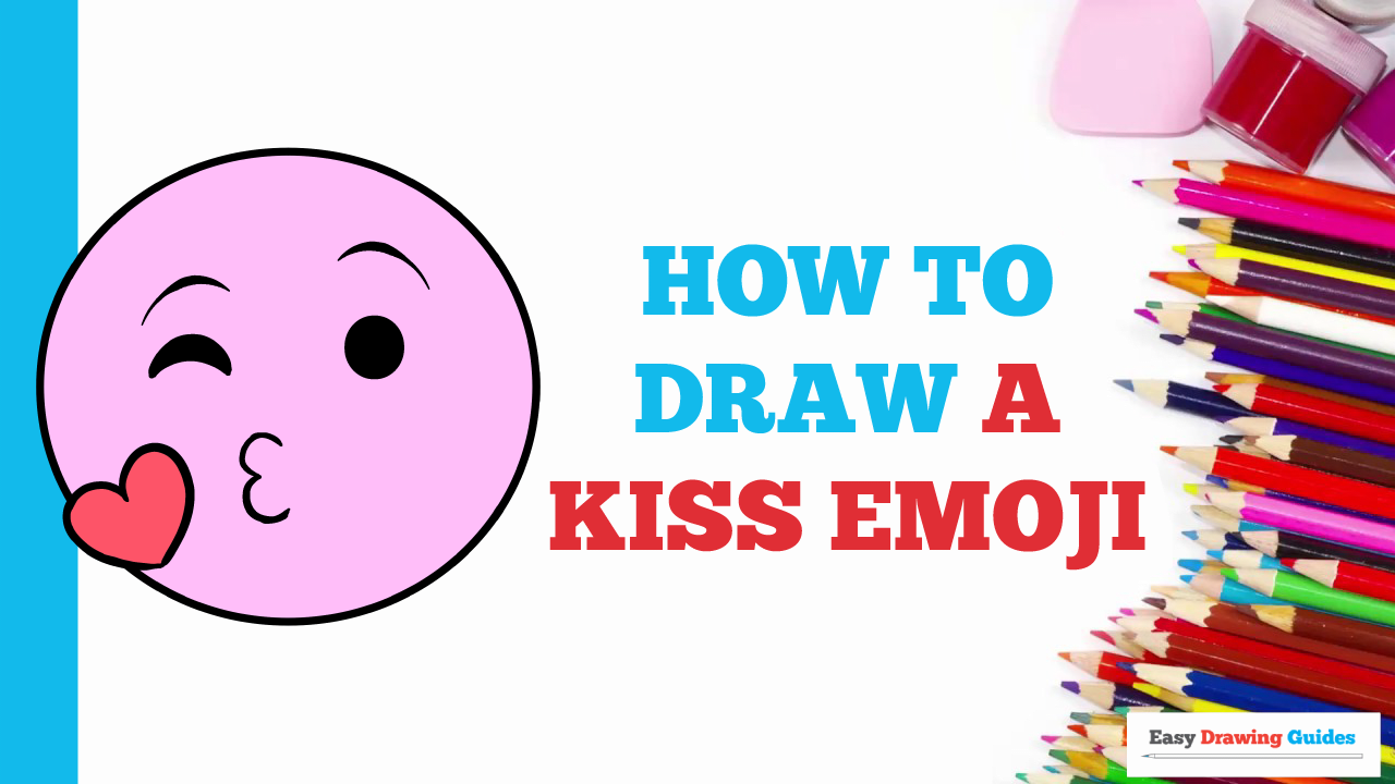how to draw a kiss emoji video
