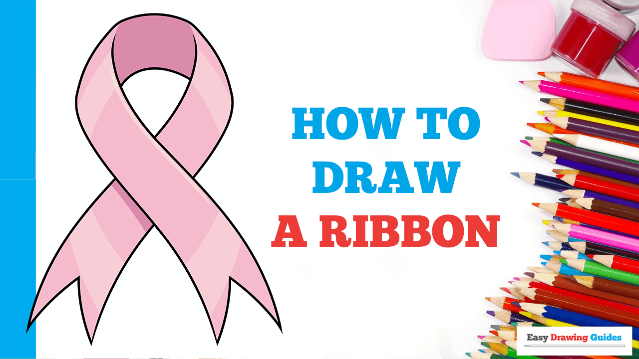 how to draw breast cancer awareness ribbon